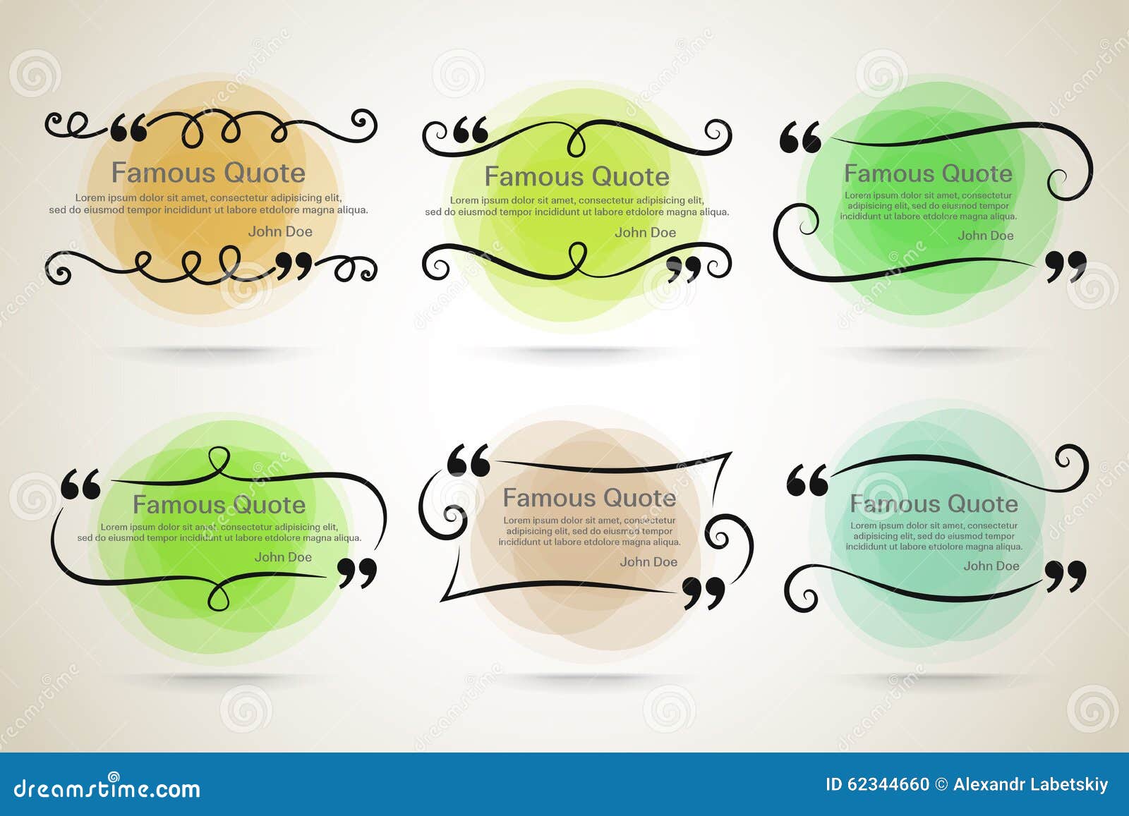 Quote vector border set stock vector. Illustration of decor - 62344660