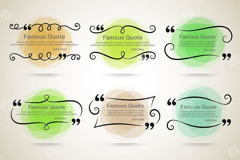Quote vector border set stock vector. Illustration of decor - 62344660