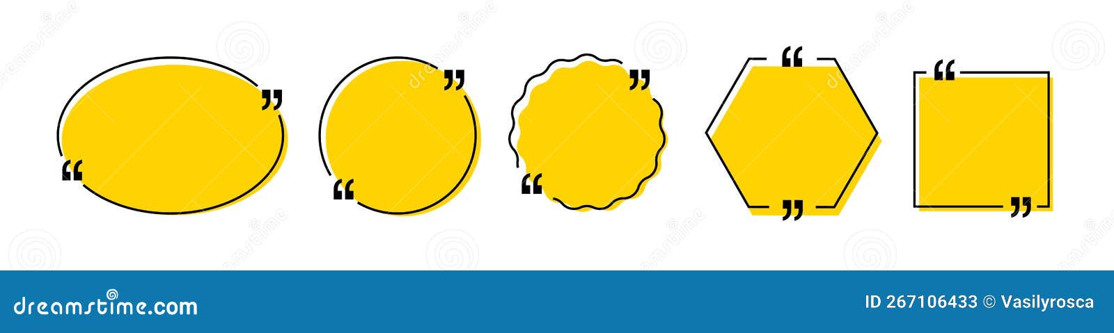 Dialogue Box Definition Information Frames With Quote Marks Vector ...