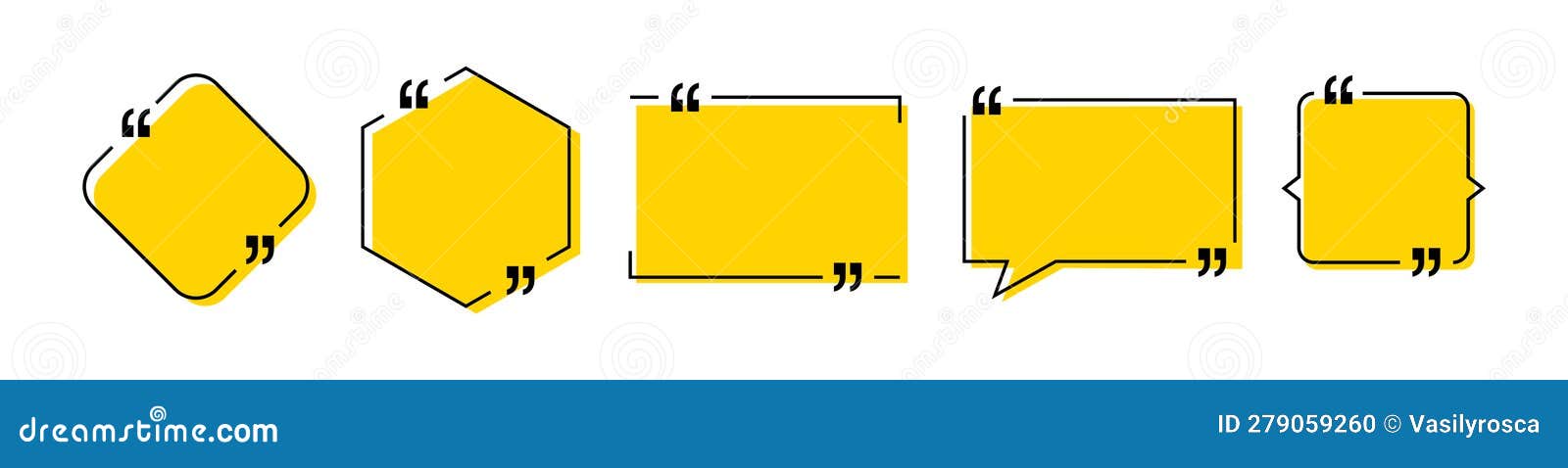 Dialogue Box Definition Information Frames With Quote Marks Vector ...