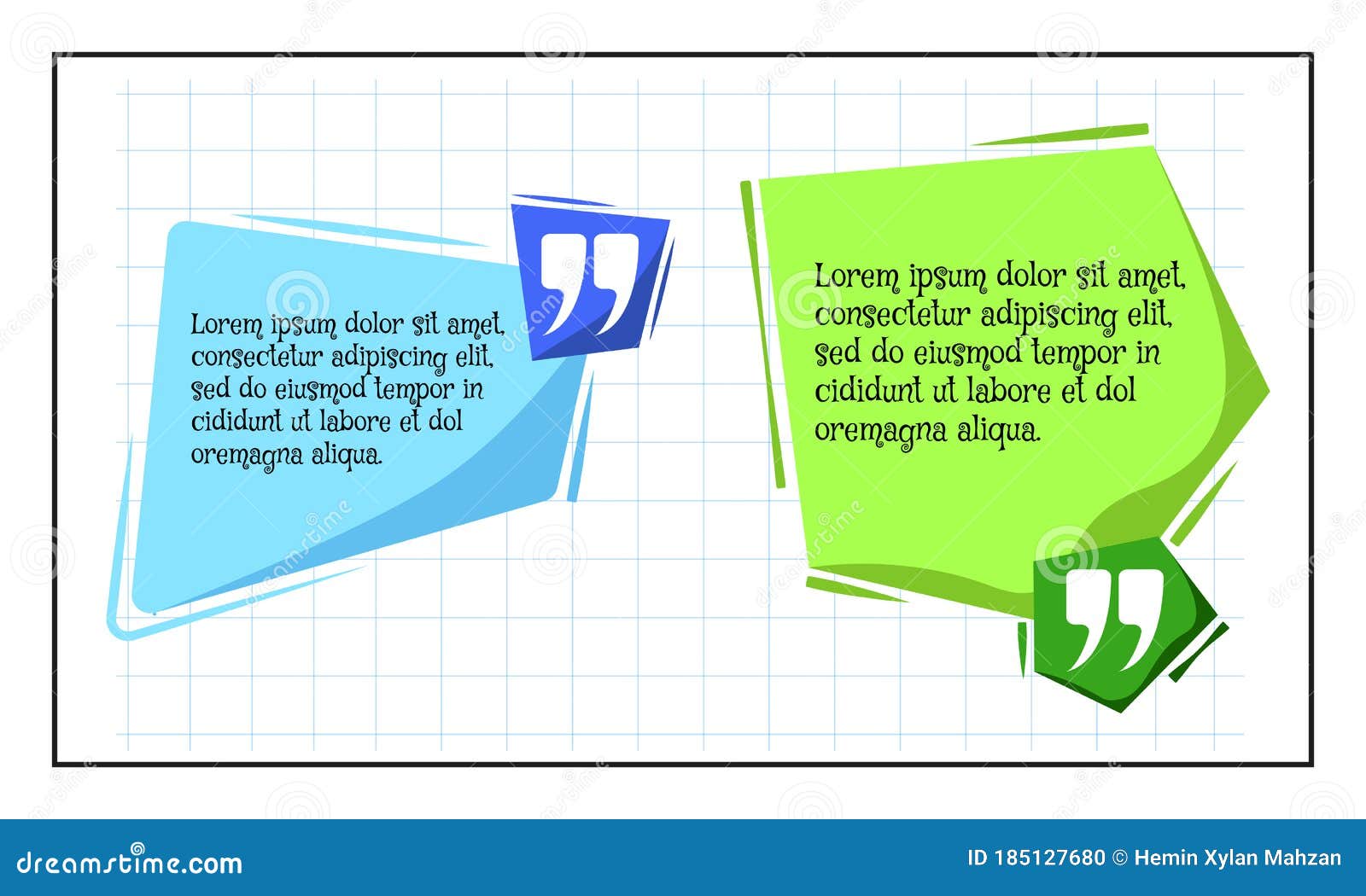 Quote box design concept stock vector. Illustration of poster - 185127680