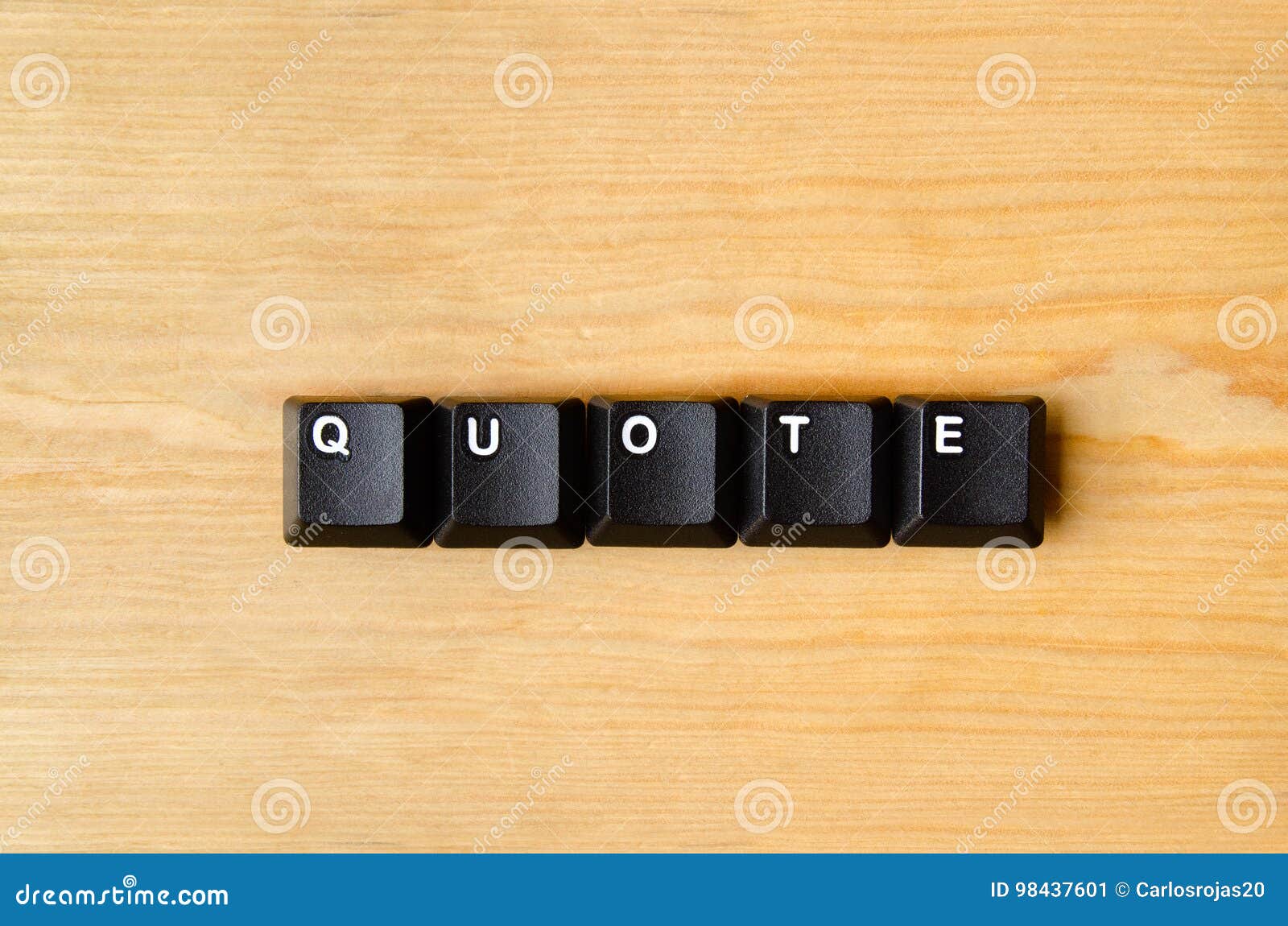Quote word stock image. Image of graphic, keyboard, wood - 98437601