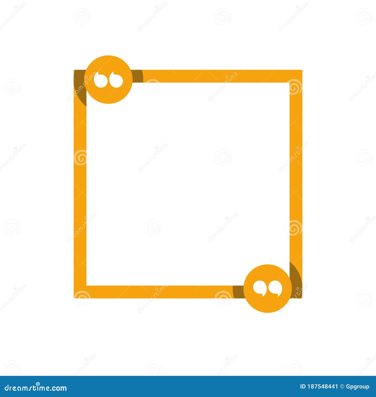 Quotes with Communication Frame Vector Design Stock Vector ...