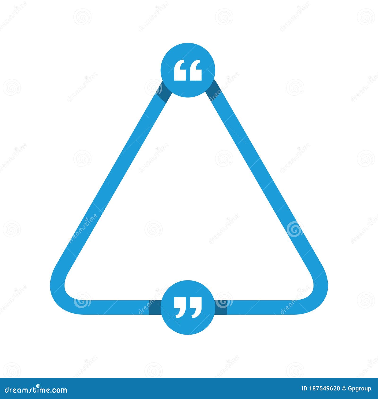 Quotes with Communication Triangle Vector Design Stock Vector ...
