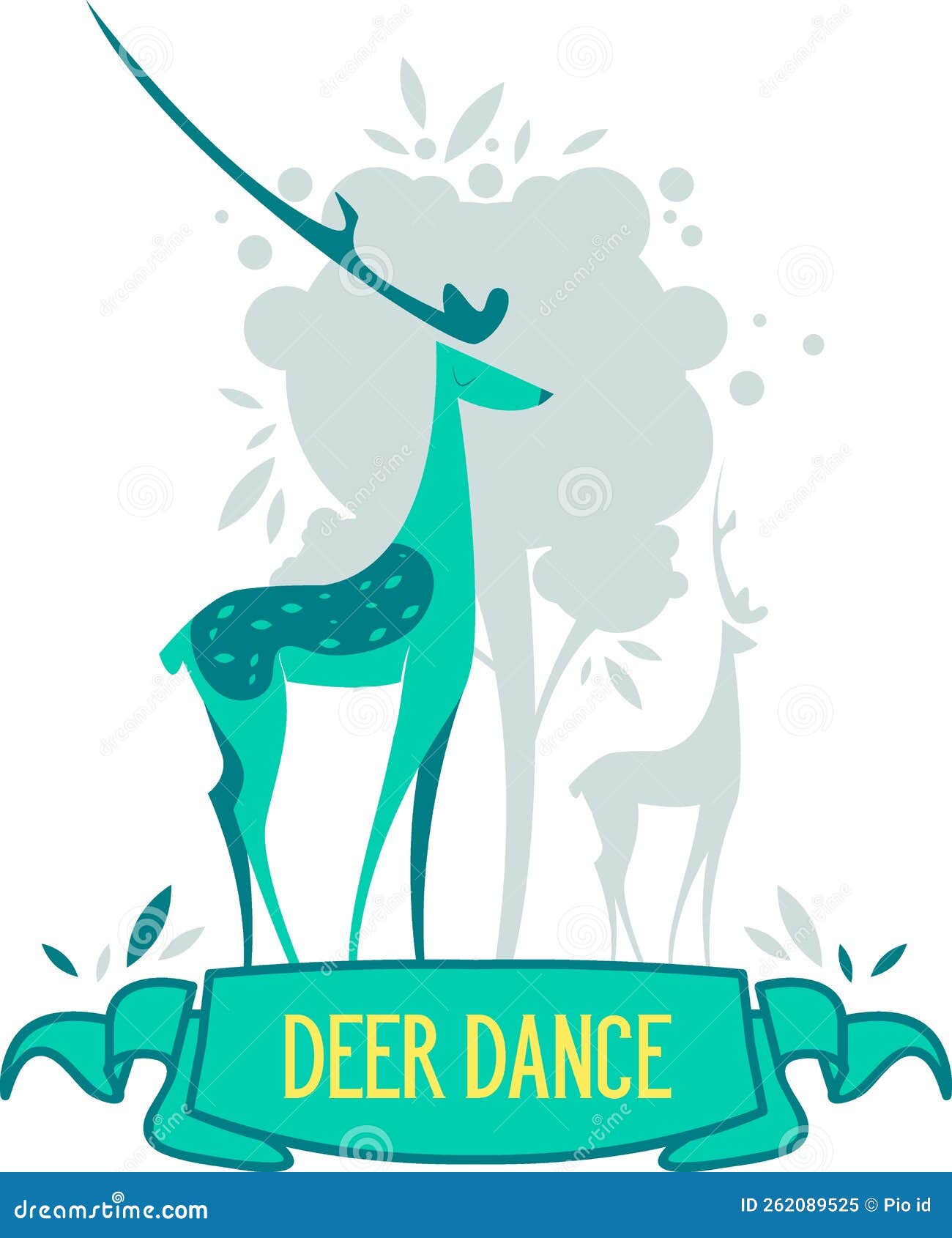 QUOTES dance deer stock vector. Illustration of singing - 262089525