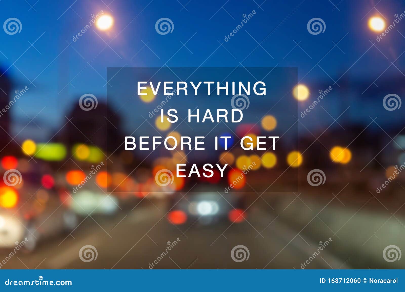 Quotes - Everything is Hard before it Get Easy Stock Photo - Image of ...