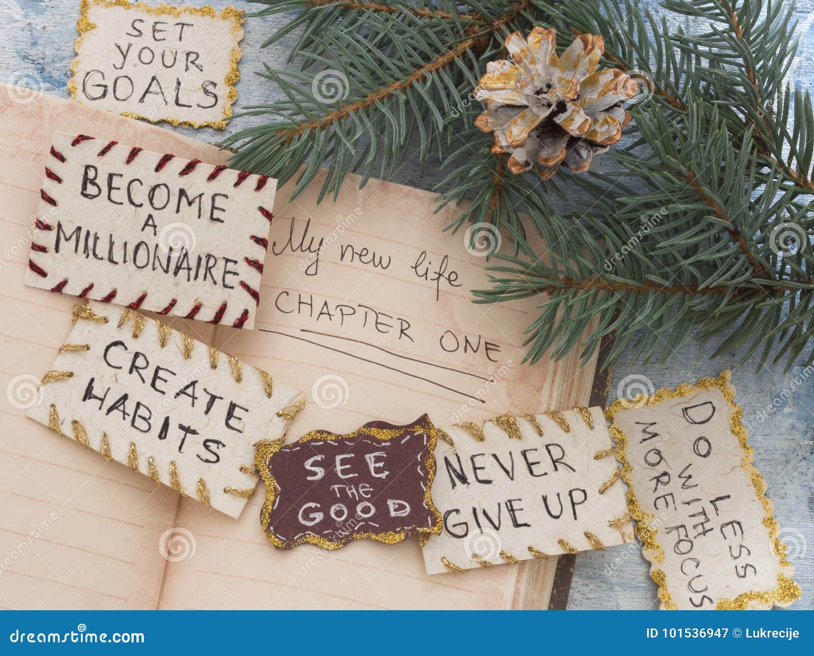 New Year`s Resolutions stock image. Image of paper, note - 101536947