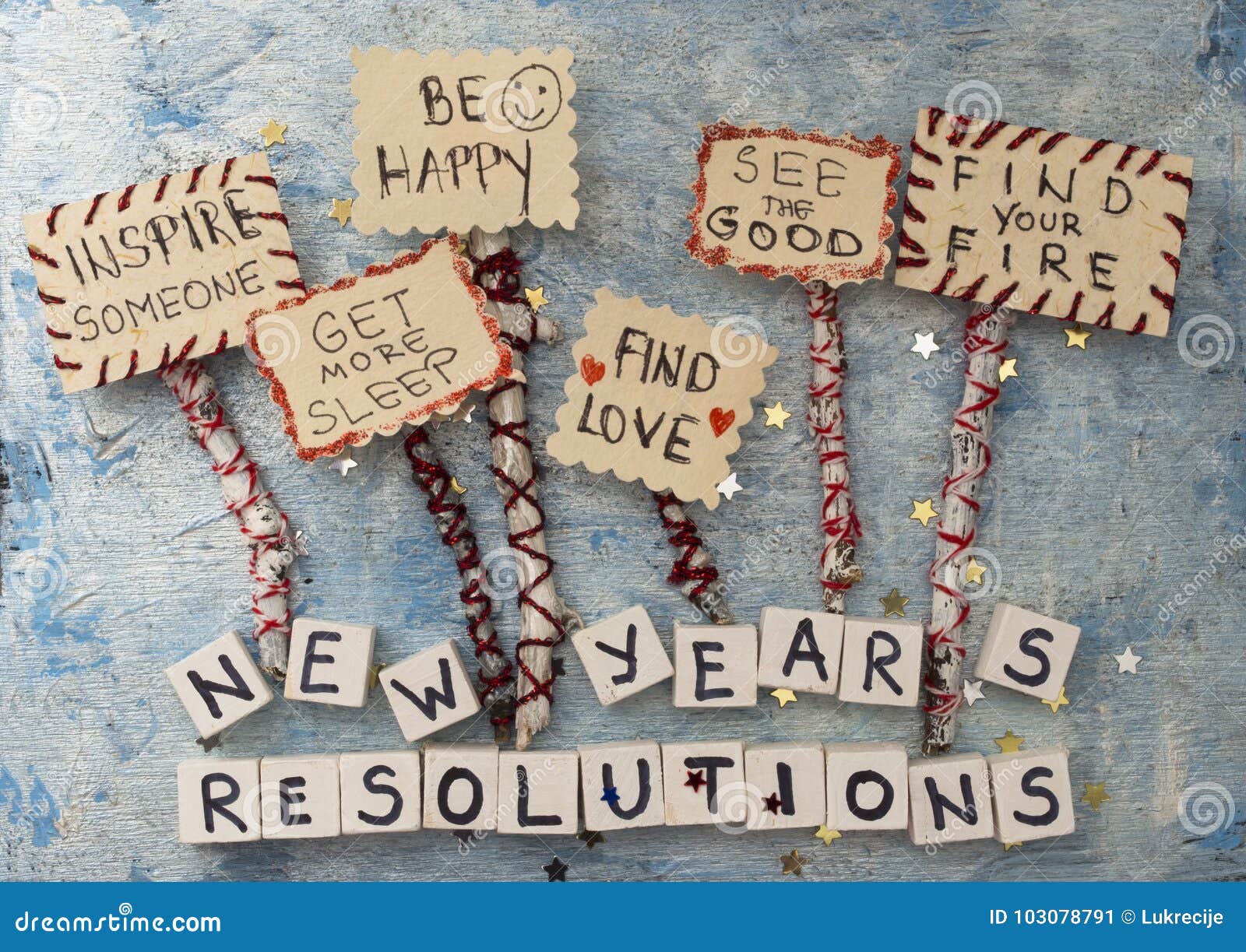New Year`s Resolutions stock image. Image of motivation - 103078791