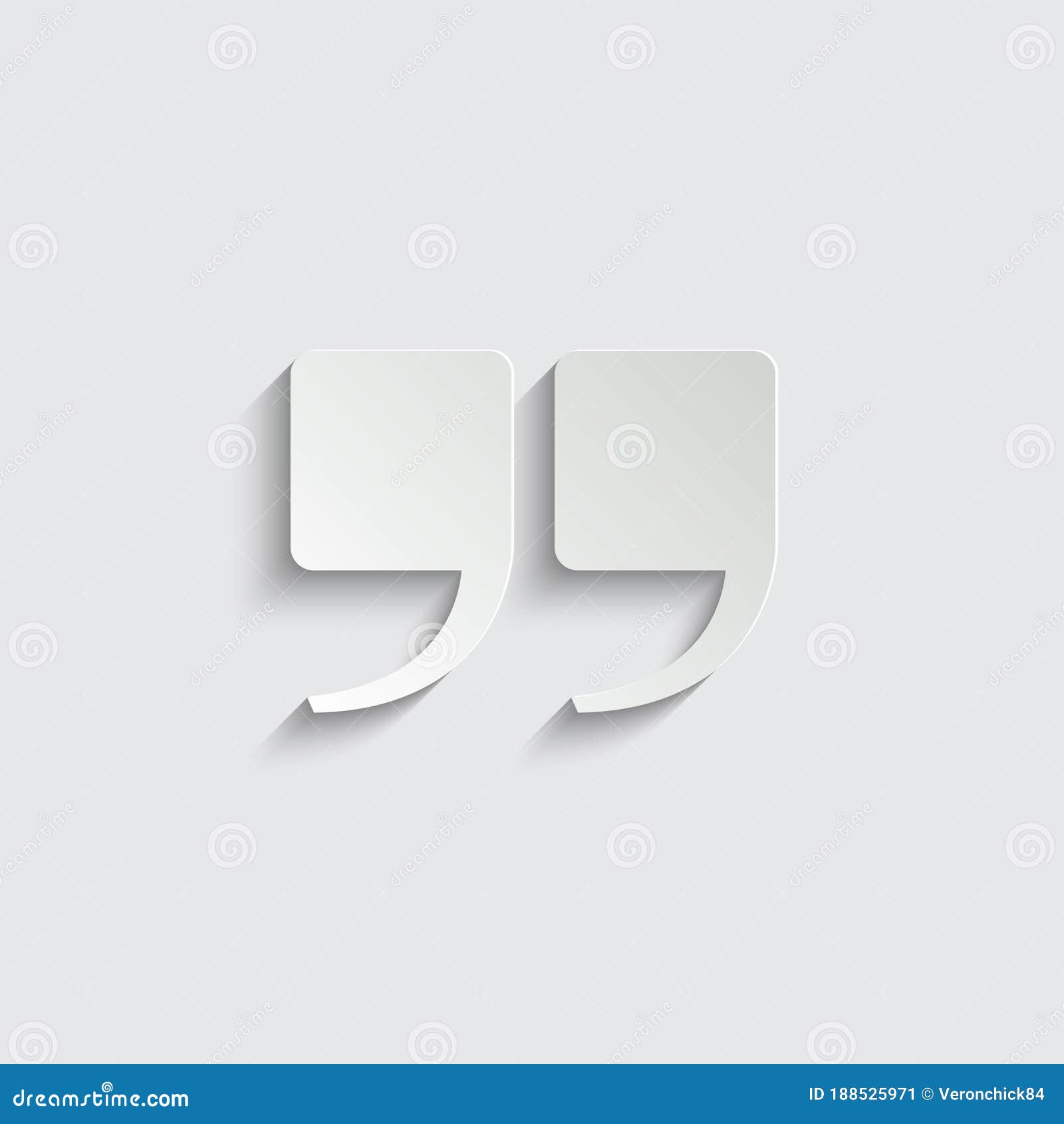 Quotes Icon Vector Illustration Isolated on White Background Stock ...