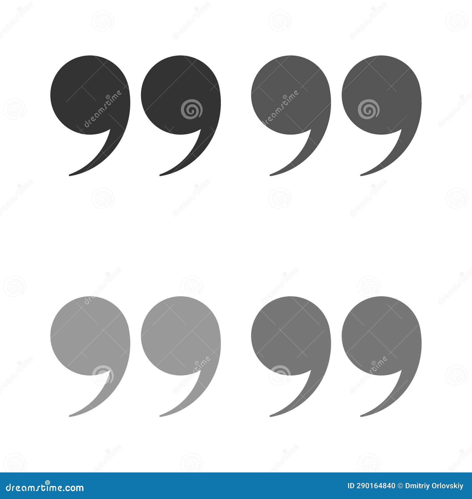 Quotes Icon Vector Set. Quote Marks Black Symbol Isolated Stock Vector ...
