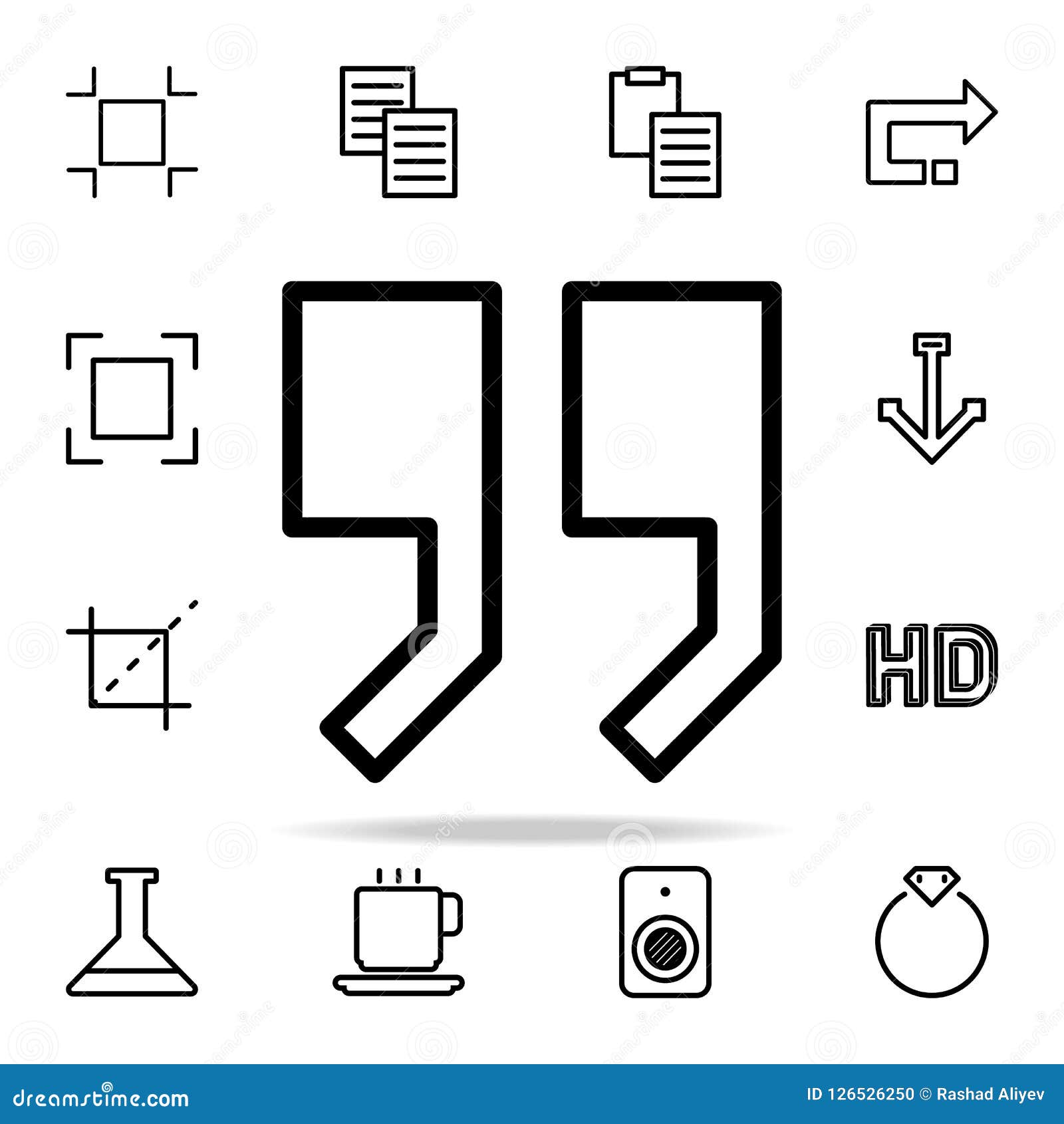 Quotes Icon. Web Icons Universal Set for Web and Mobile Stock ...