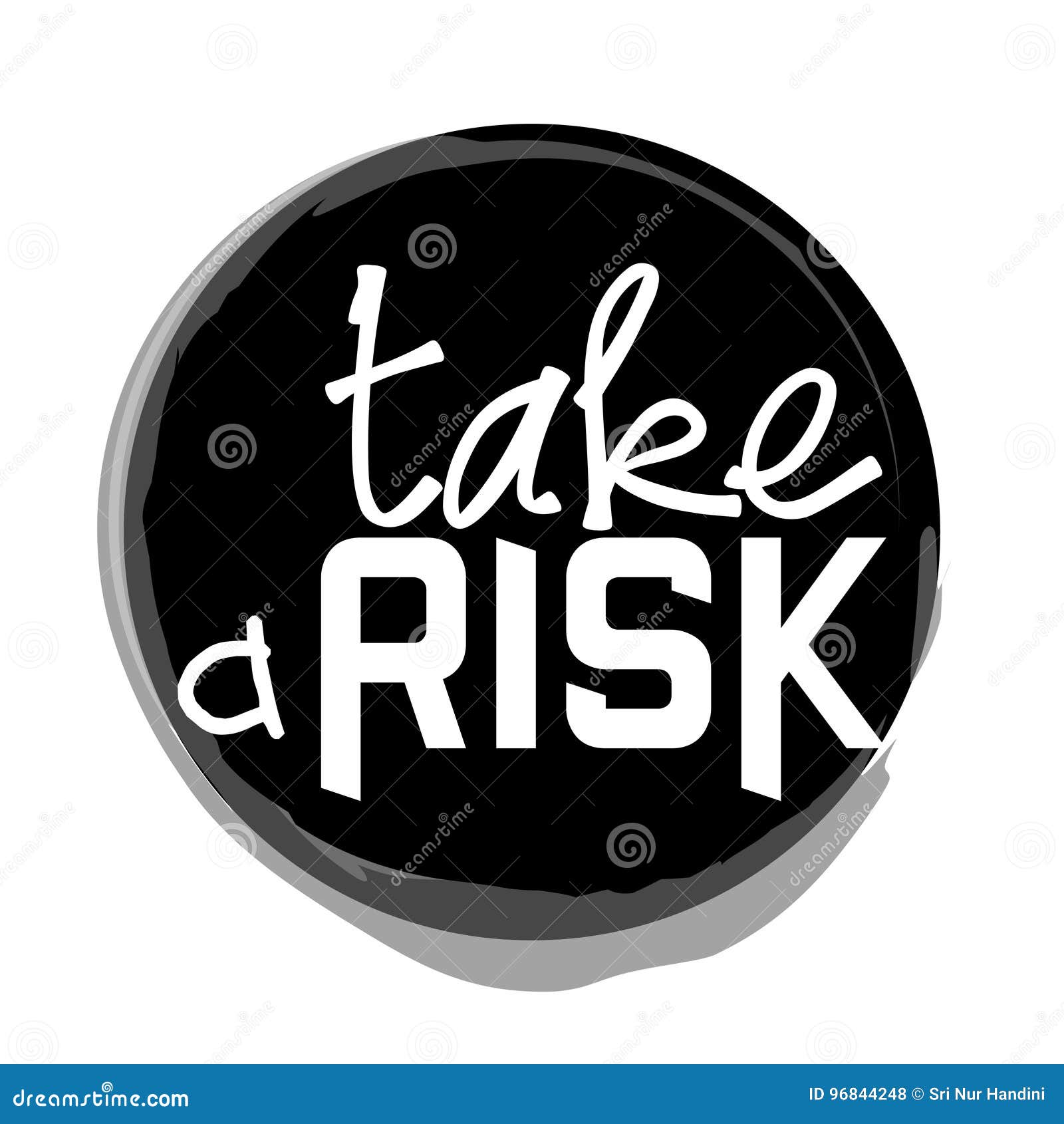 Quotes poster. Take a risk stock vector. Illustration of icon - 96844248