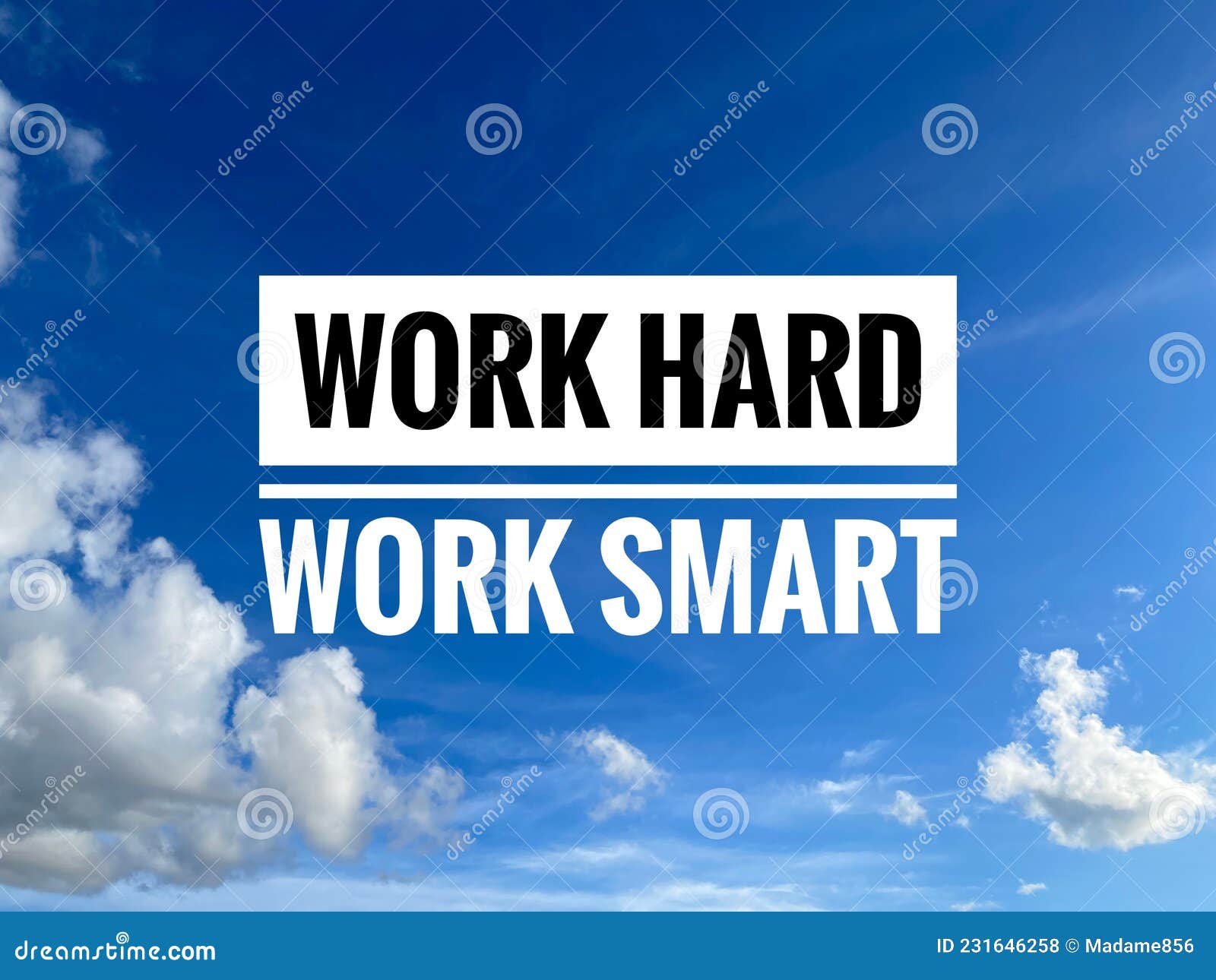 Quotes stock photo. Image of hard, blue, quotes, work - 231646258