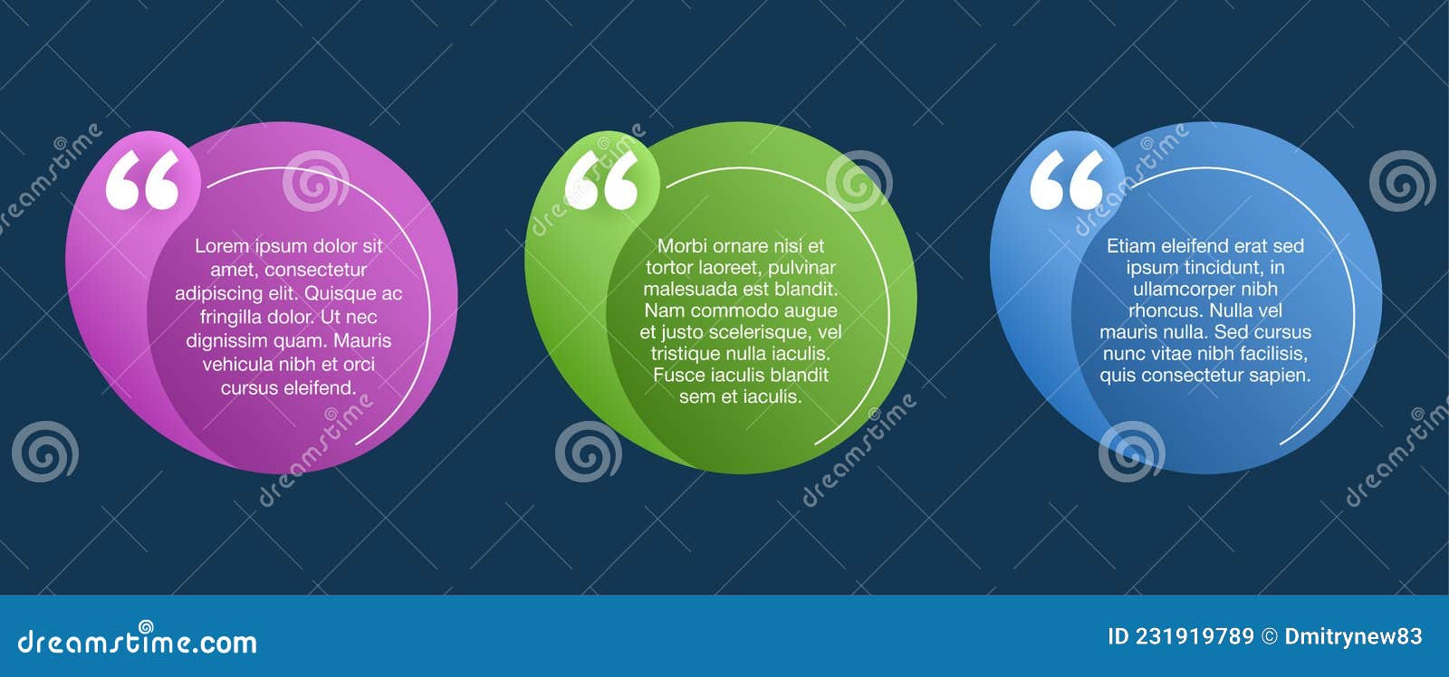 Quotes Template in Circular Decorative Frame Stock Vector ...