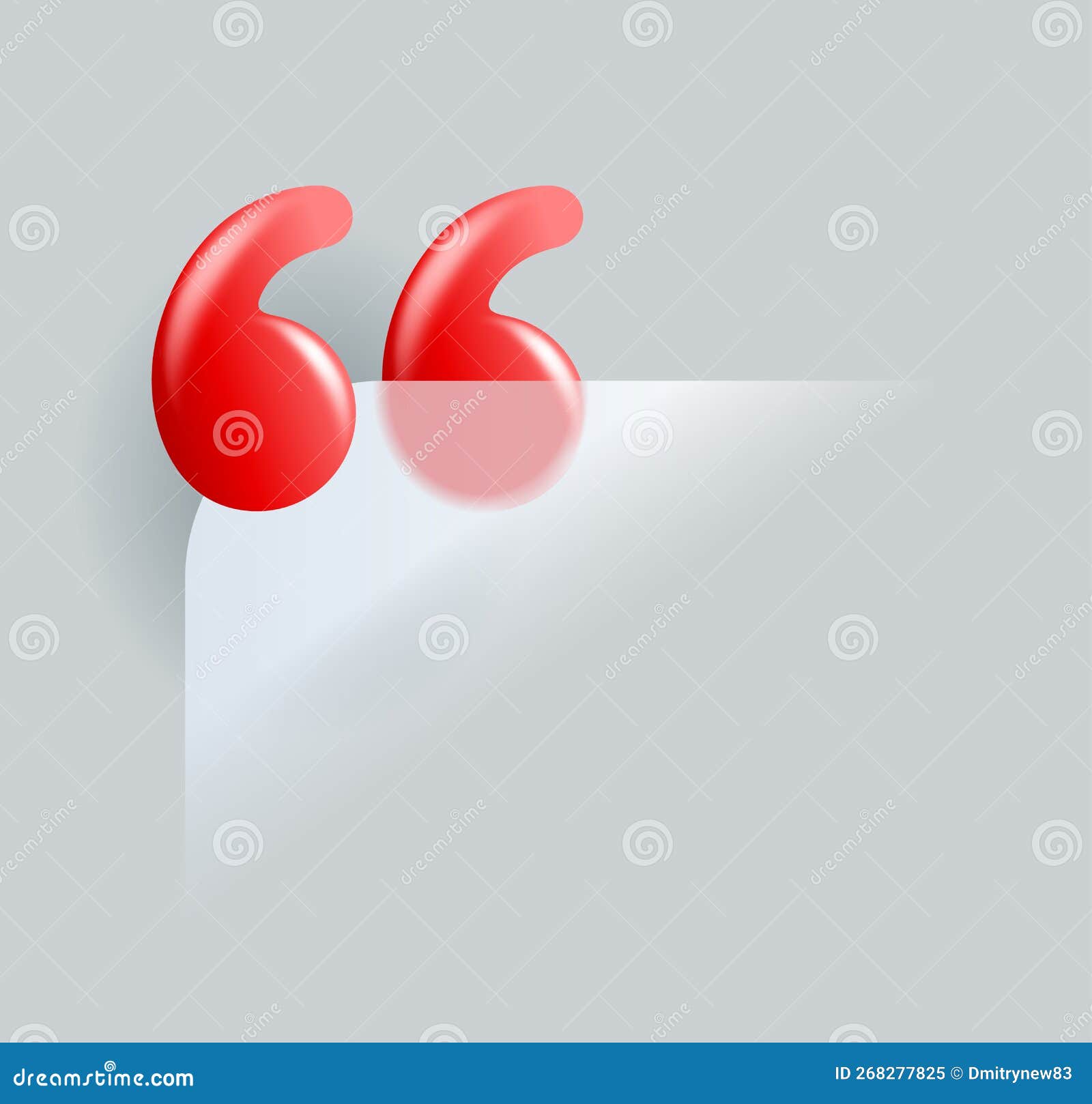 Quotes Template in 3D and Red Style Stock Vector - Illustration of ...