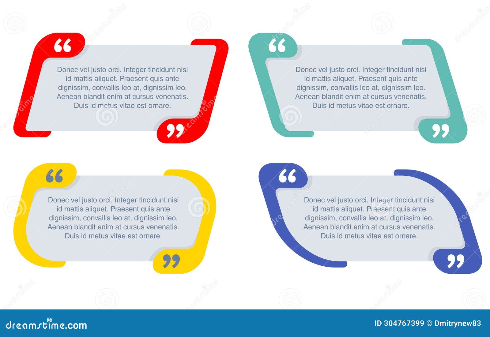 Quotes Template in Decorative Color Frames Stock Vector - Illustration ...