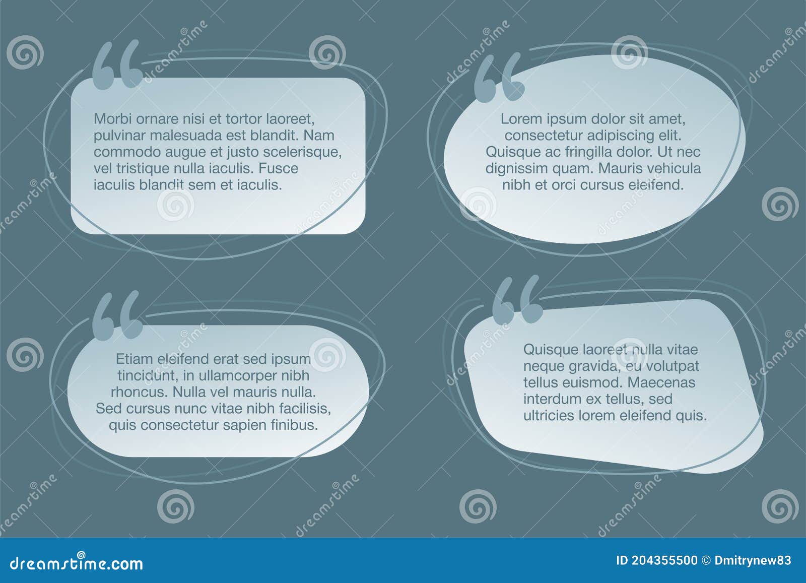Quotes Template Set - Decorative Message Box Stock Vector ...