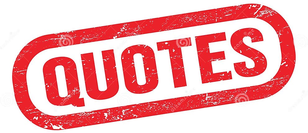 QUOTES, Text on Red Rectangle Stamp Sign Stock Illustration ...