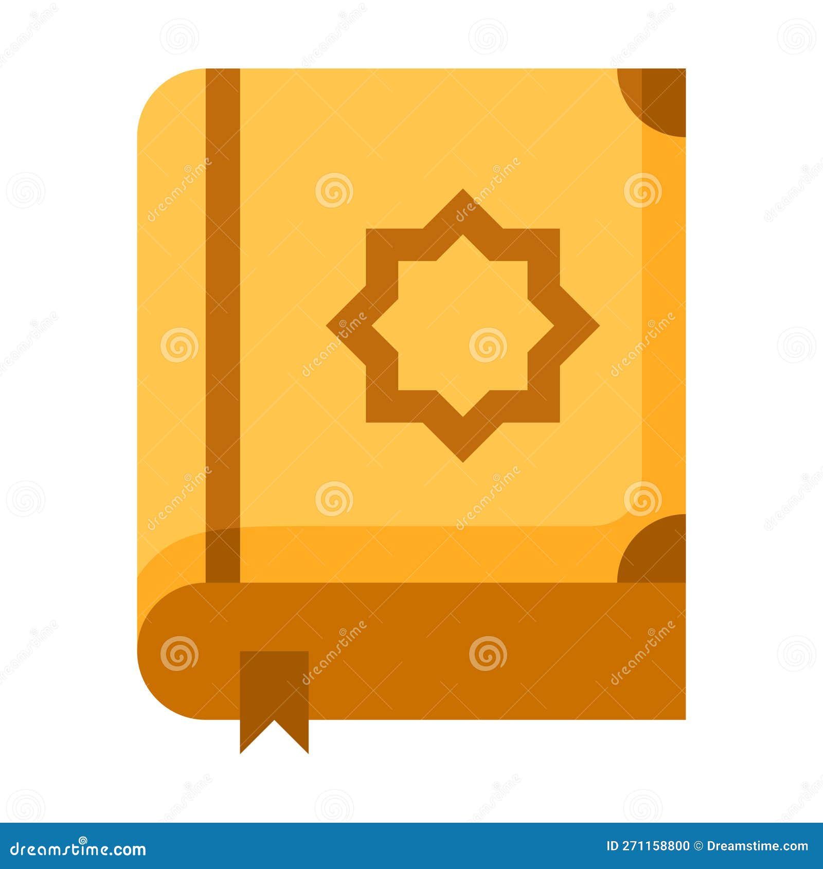 Quran in Flat Style Isolated Stock Vector - Illustration of education ...