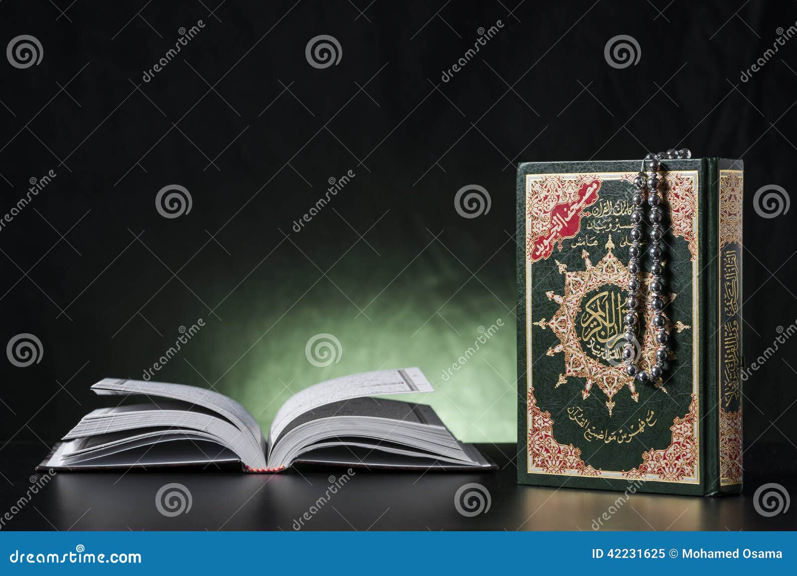 Quran Holy Book Closed and Open Stock Image - Image of arab, closed ...