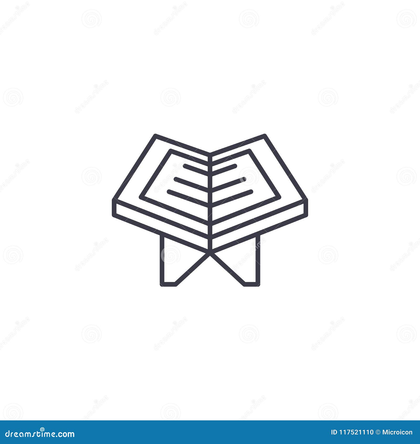 Quran Linear Icon Concept. Quran Line Vector Sign, Symbol, Illustration ...