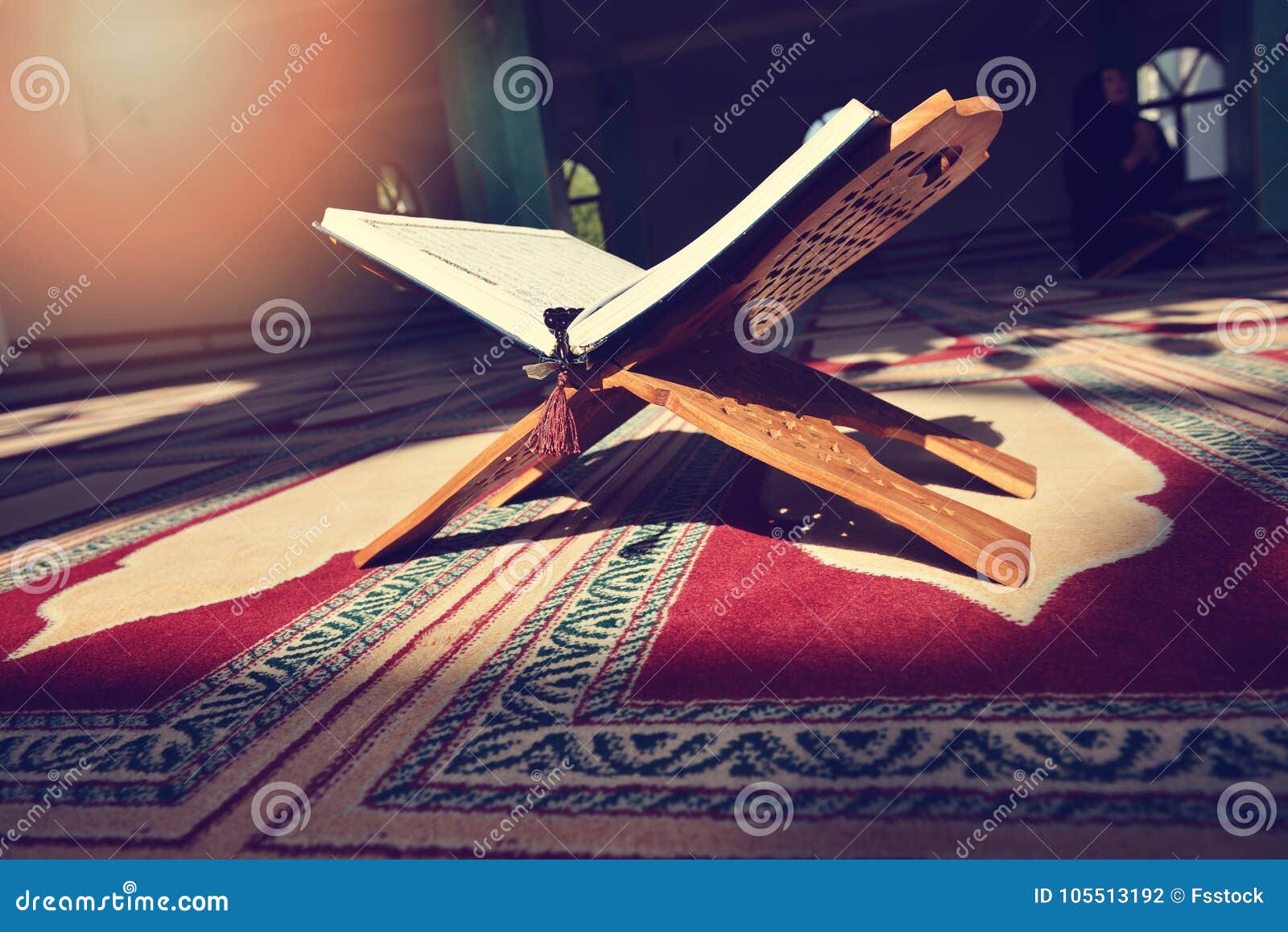 Quran in the Mosque - Open for Prayers Stock Photo - Image of learn ...