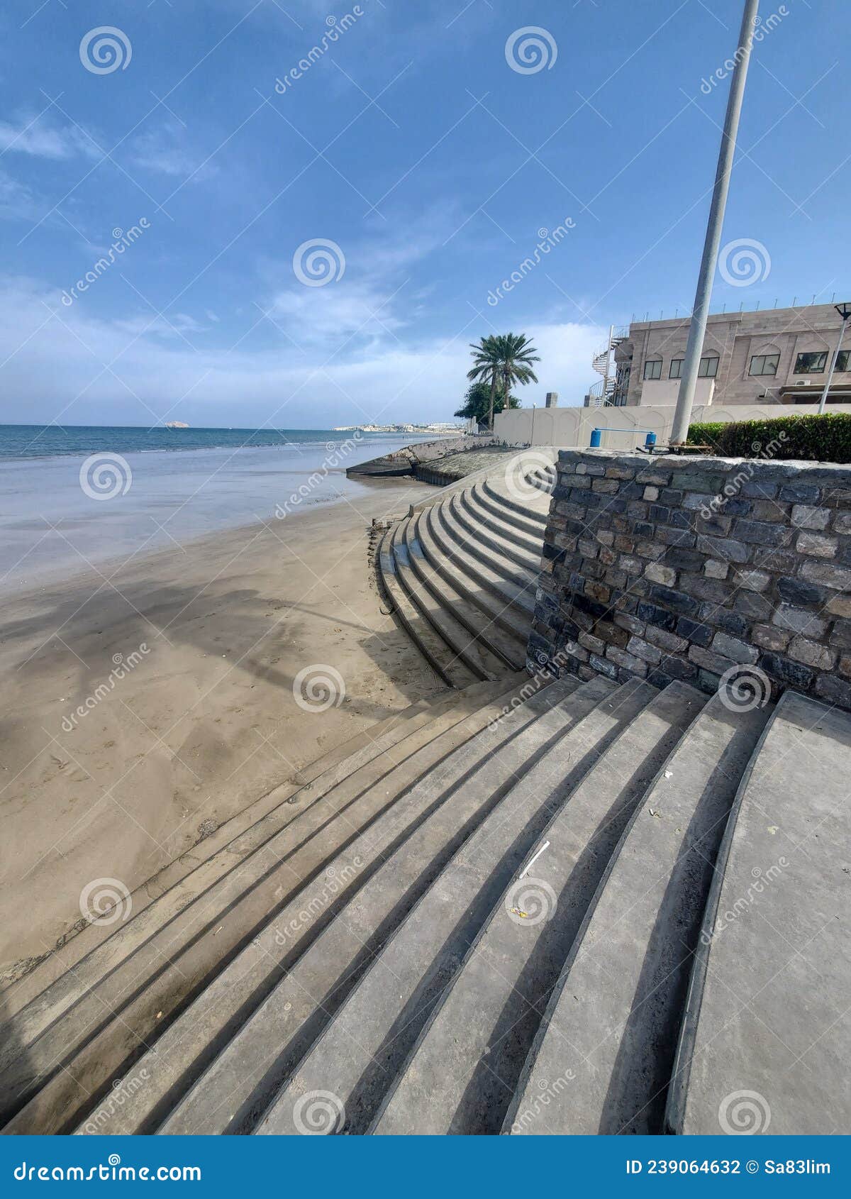 Qurum beach, Muscat Oman stock photo. Image of horizon - 239064632
