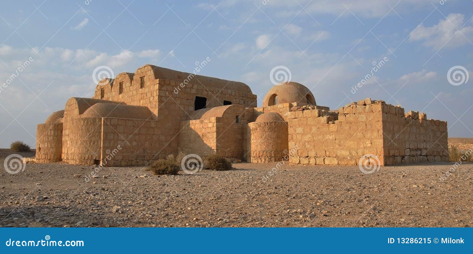 Quseir Amra desert castle stock image. Image of reritage - 13286215