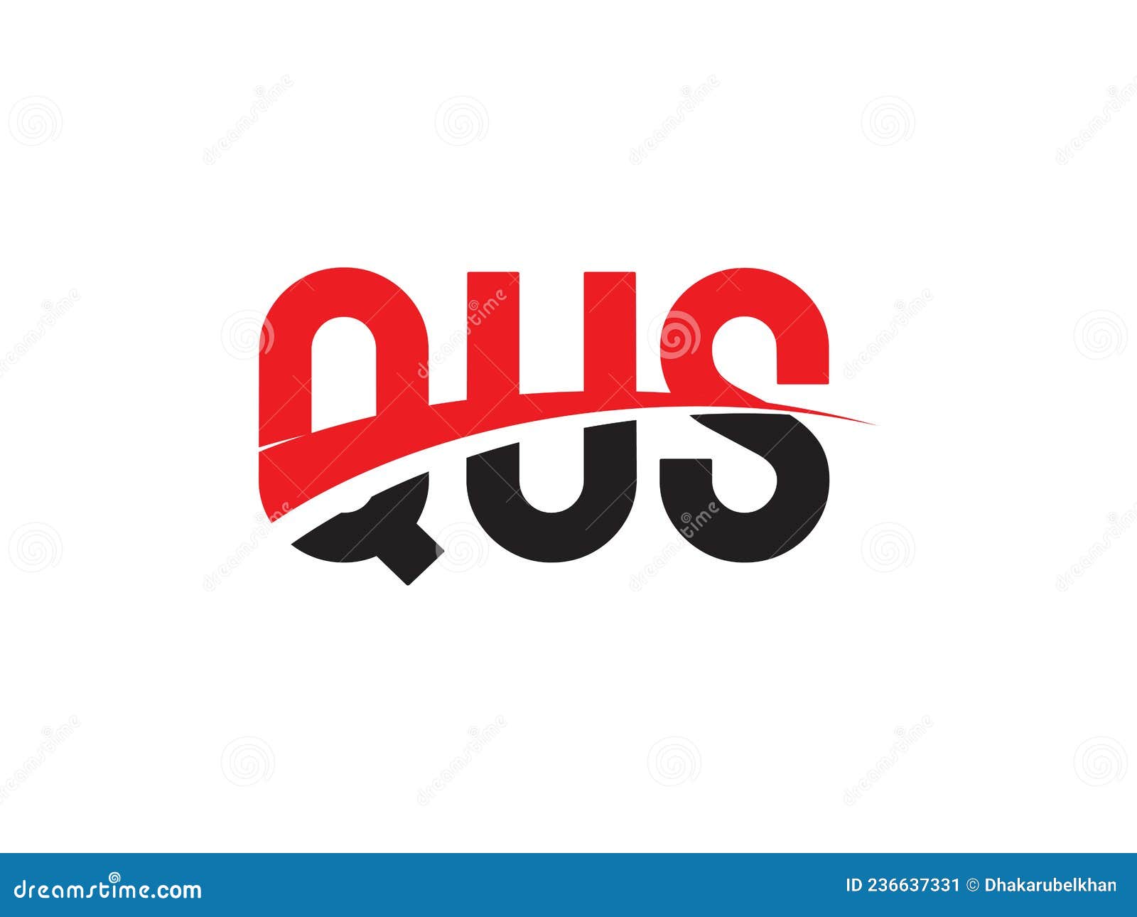 QUS Letter Initial Logo Design Vector Illustration Stock Vector ...