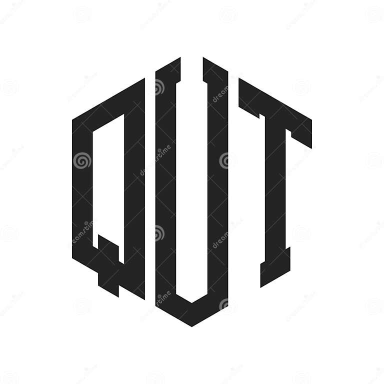 QUT Logo Design. Initial Letter QUT Monogram Logo Using Hexagon Shape ...