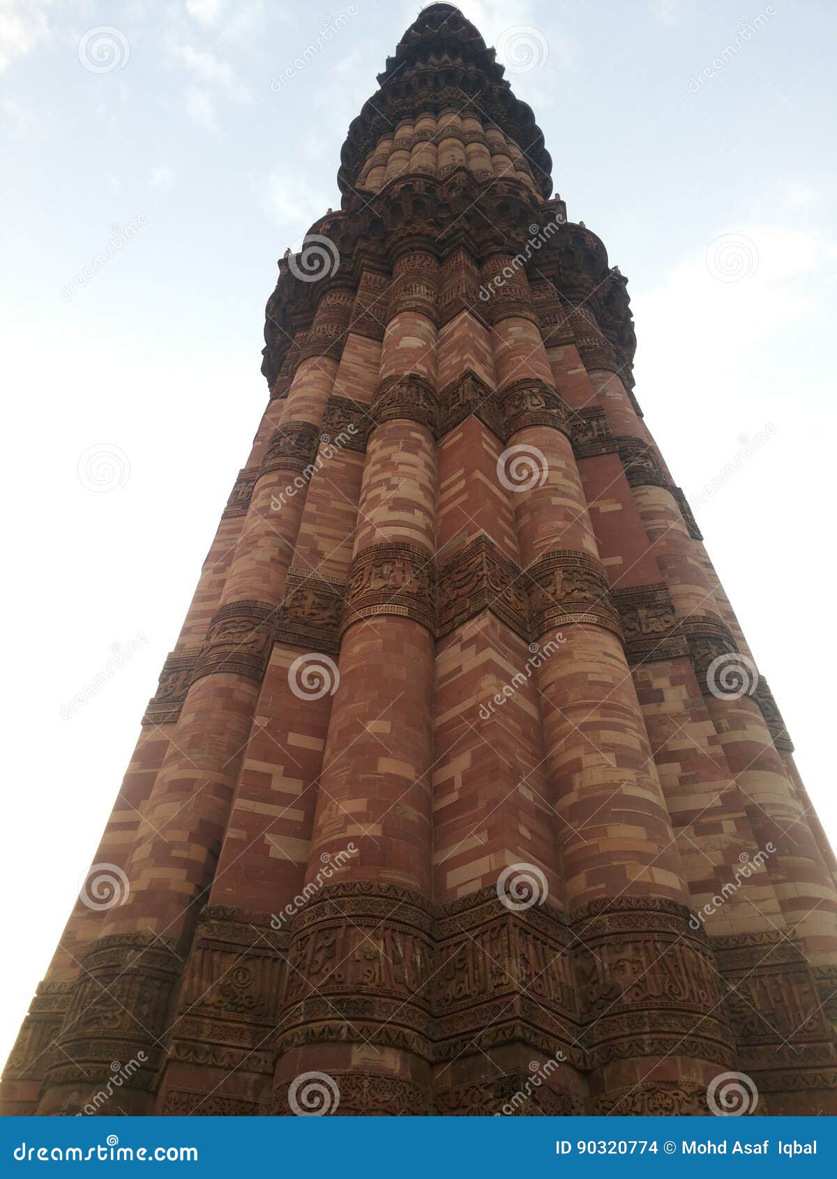 Qutab Minar stock photo. Image of minar, symmetry, historical - 90320774