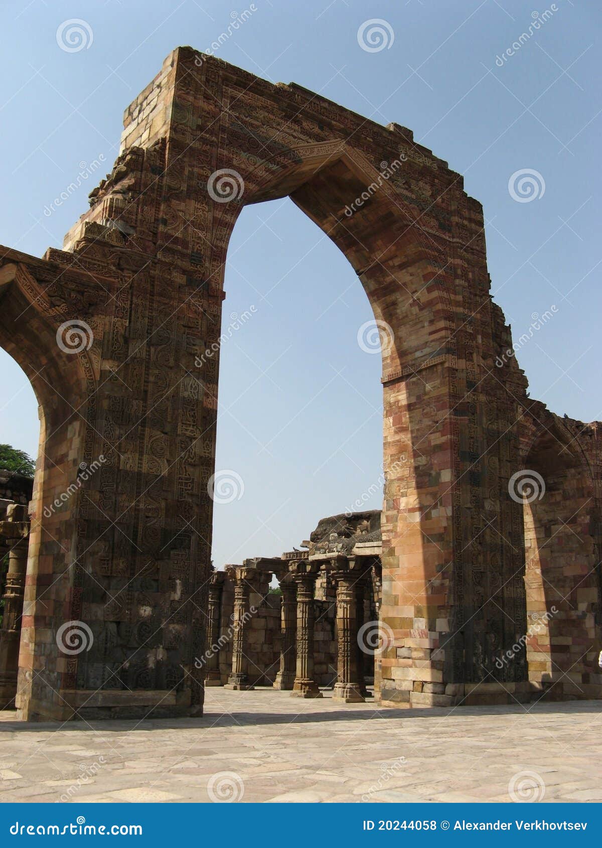 Qutb Minar Complex stock photo. Image of travel, mughal - 20244058