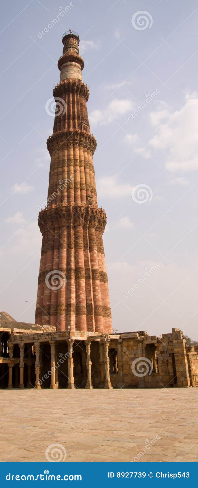 Qutb Minar, Delhi stock image. Image of sandstone, brick - 8927739