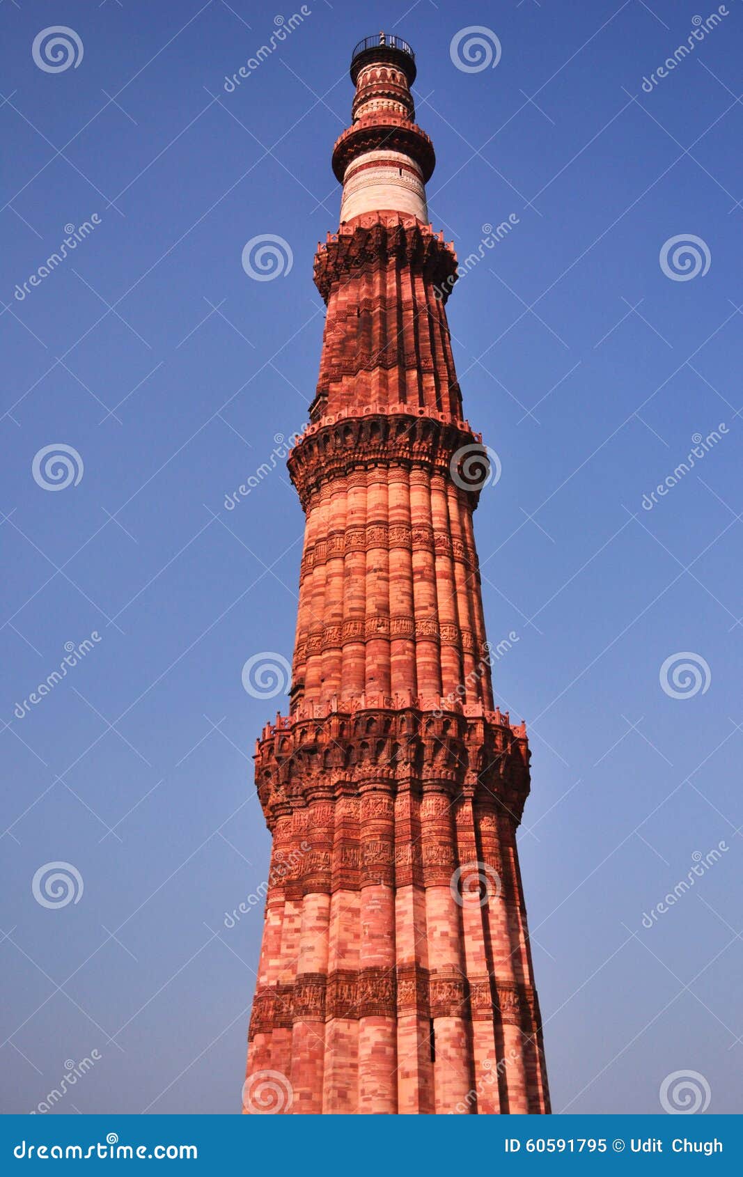 Qutb Minar stock image. Image of travel, tourist, second - 60591795