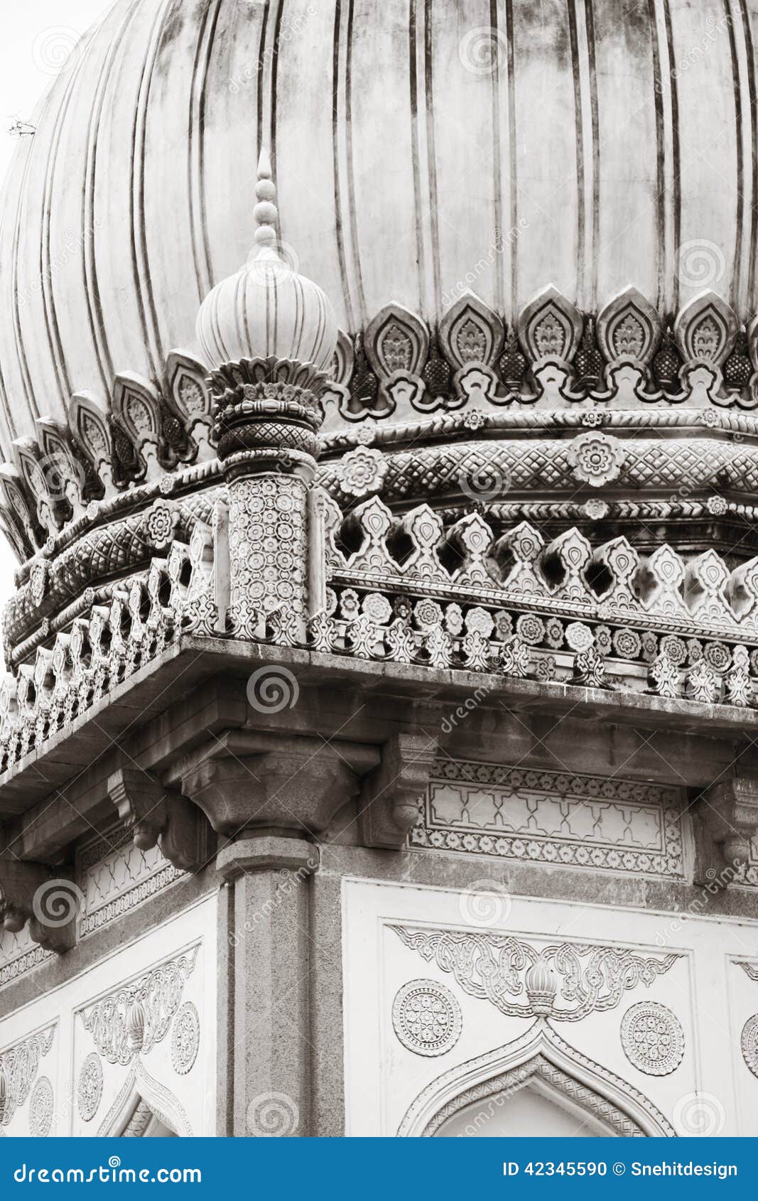 Qutb Shahi Octagonal Two Story Mausoleum Vertical Royalty-Free Stock ...