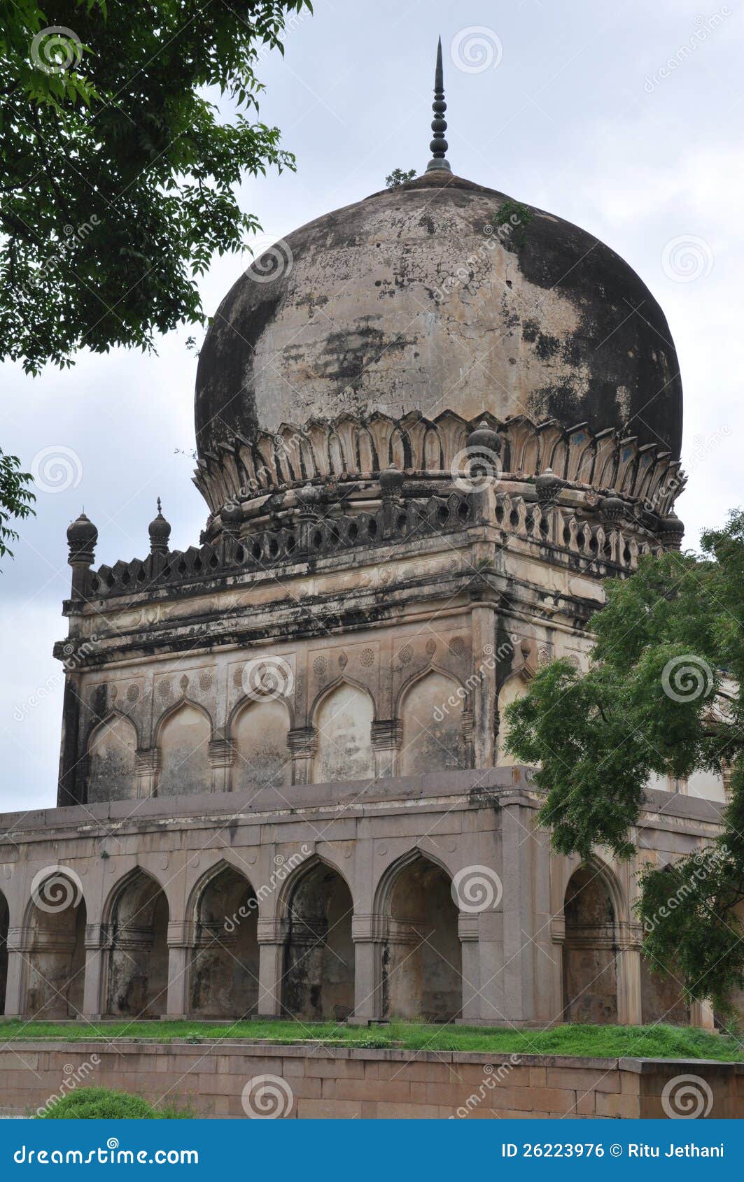 Qutb Shahi Octagonal Two Story Mausoleum Vertical Royalty-Free Stock ...