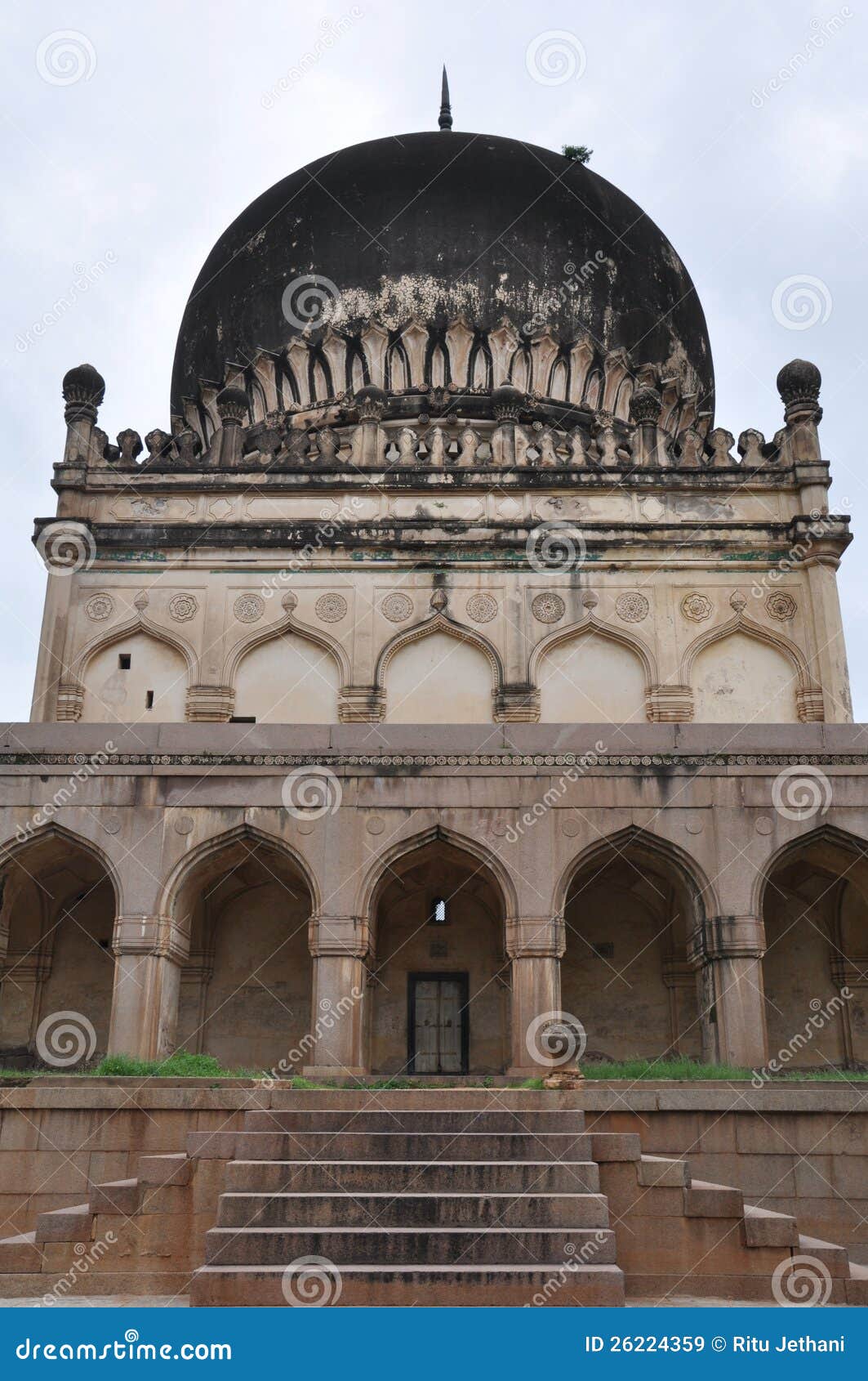 Qutb Shahi Octagonal Two Story Mausoleum Vertical Royalty-Free Stock ...