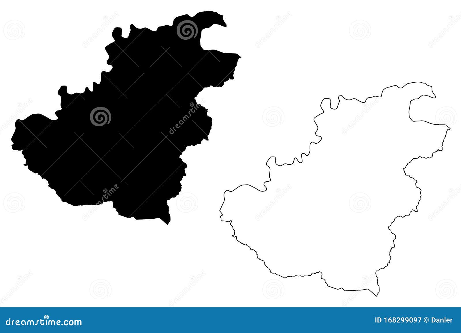 Quthing District Districts of Lesotho, Kingdom of Lesotho Map Vector ...