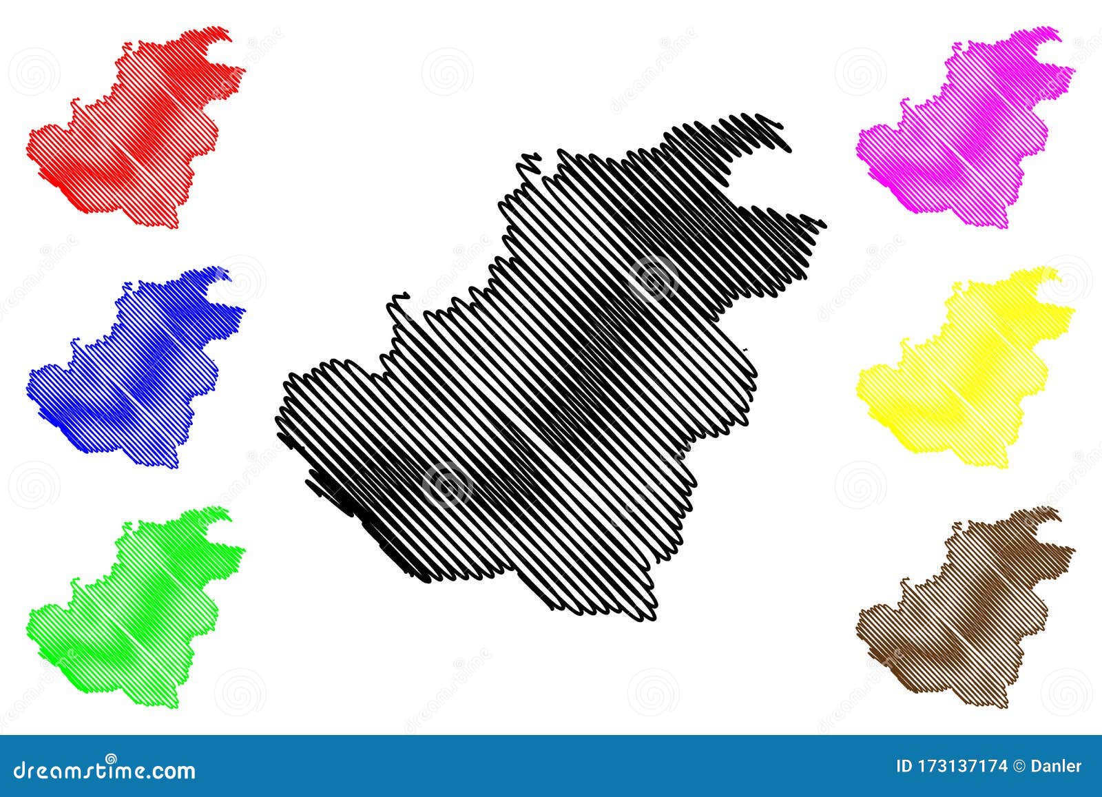 Quthing District Districts of Lesotho, Kingdom of Lesotho Map Vector ...
