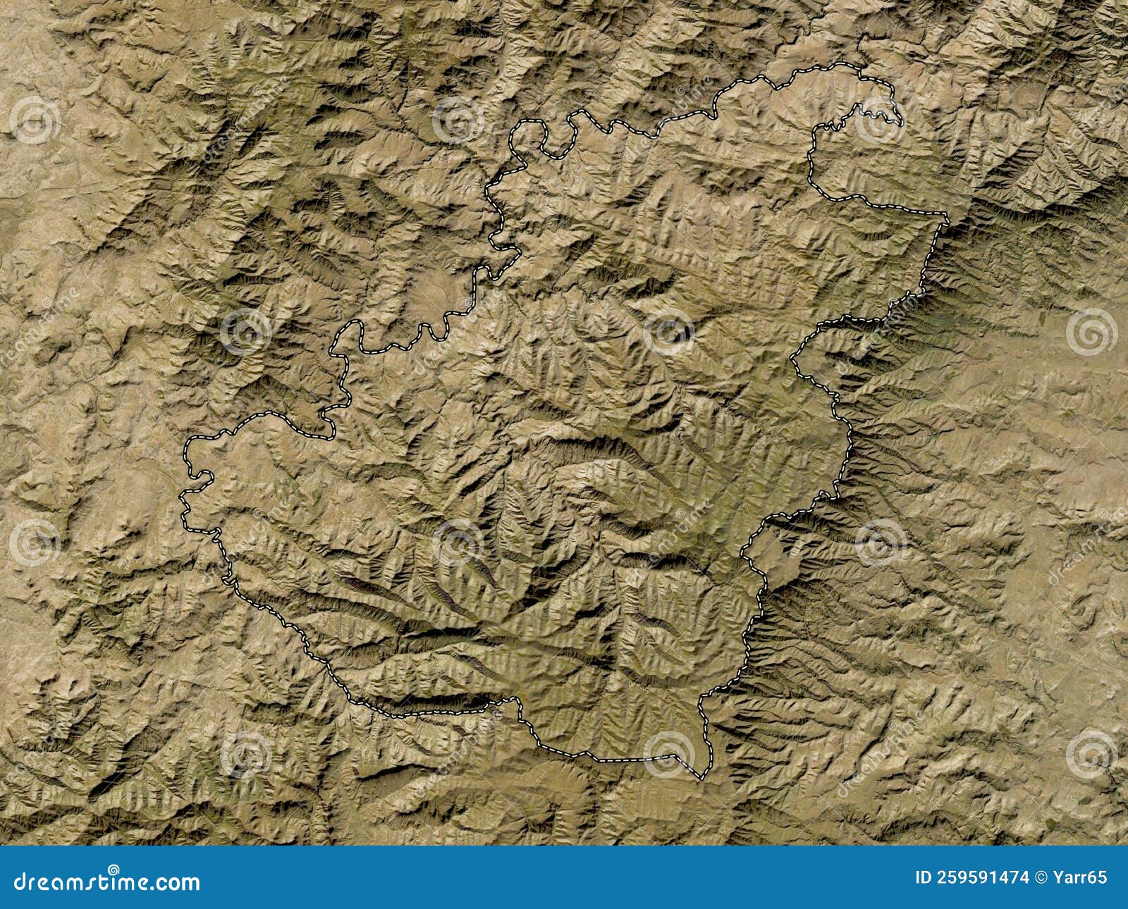 Quthing, Lesotho. Low-res Satellite. No Legend Stock Illustration ...