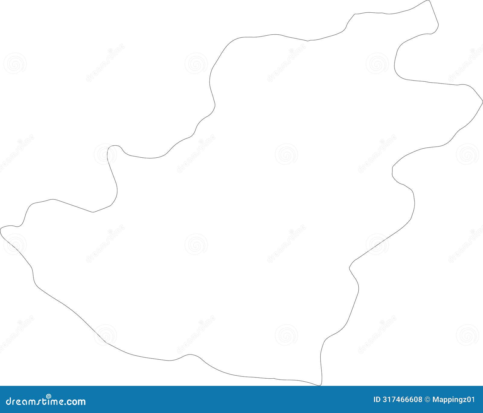 Quthing Lesotho Outline Map Stock Illustration - Illustration of simple ...