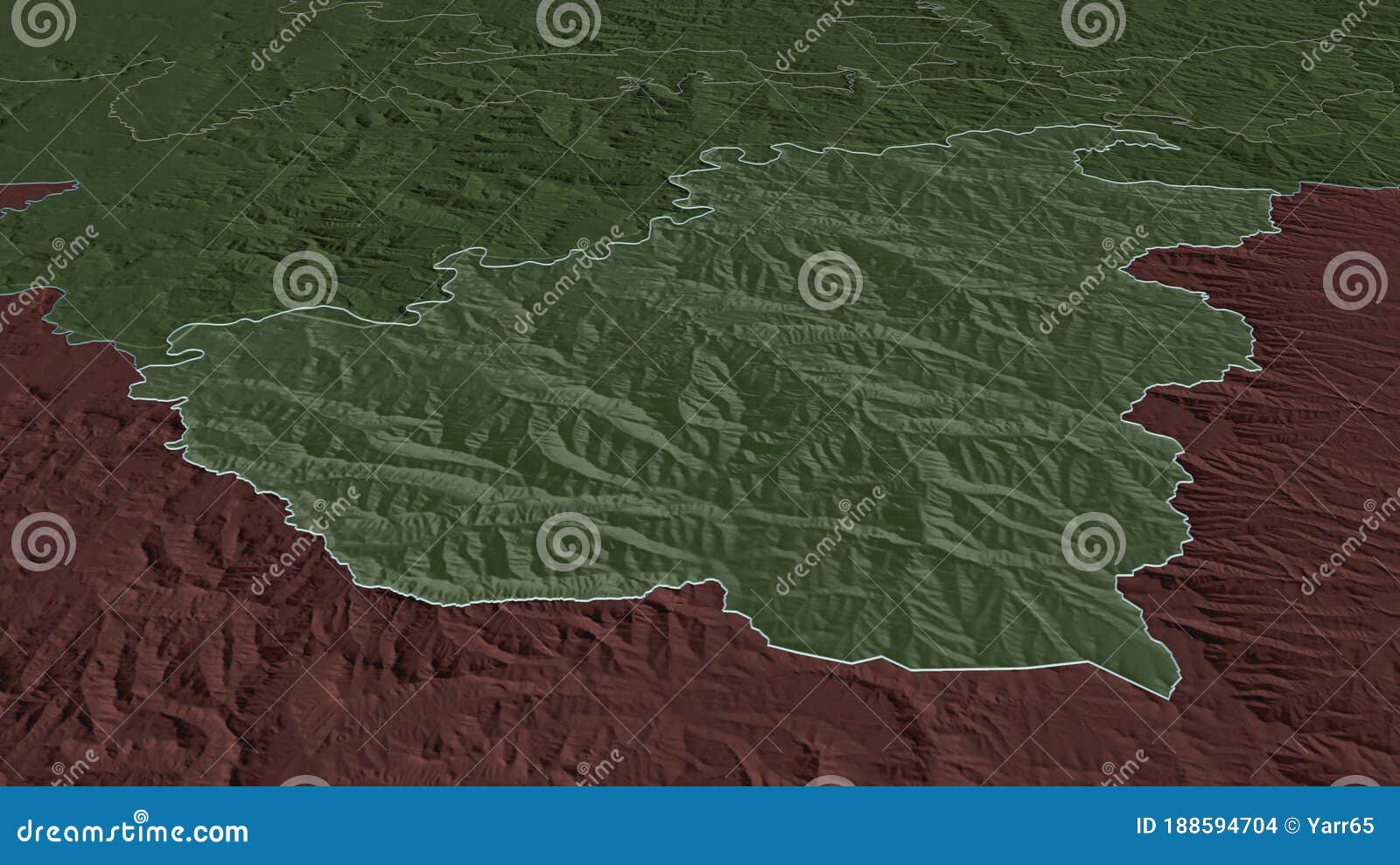 Quthing, Lesotho - Outlined. Administrative Stock Illustration ...