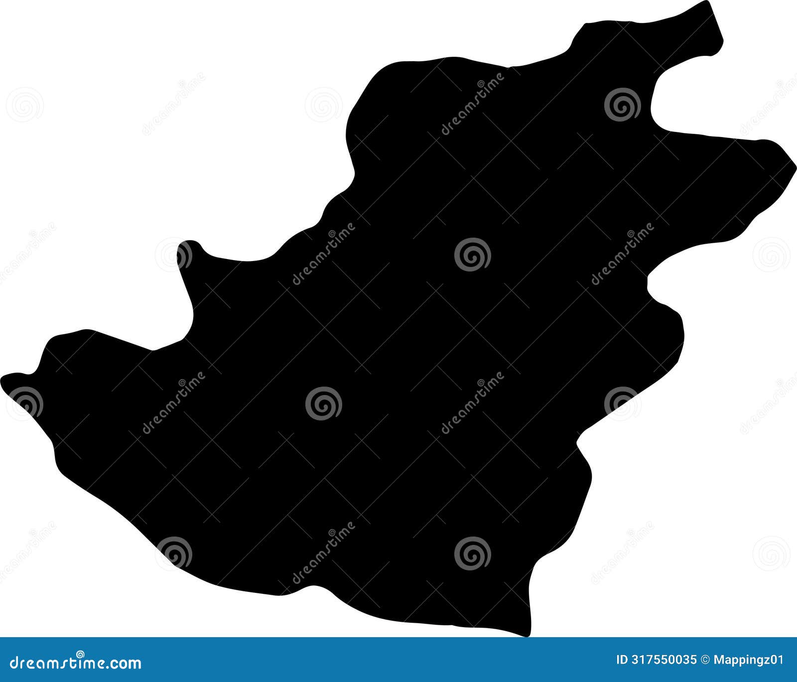 Quthing Lesotho Silhouette Map with Transparent Background Stock Vector ...