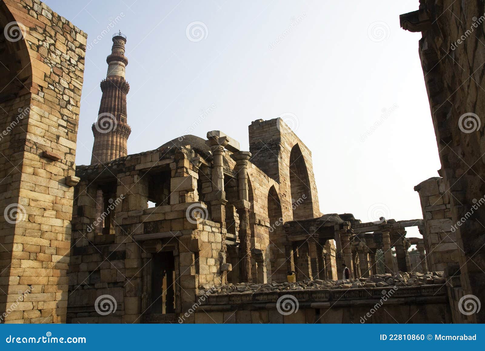Qutub Minar Complex stock photo. Image of pillars, travel - 22810860