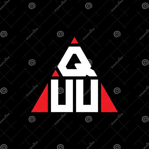 QUU Triangle Letter Logo Design with Triangle Shape. QUU Triangle Logo ...