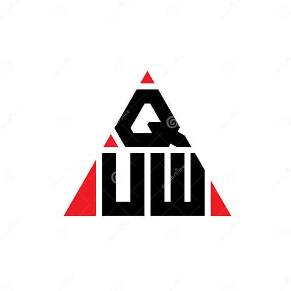 QUW Triangle Letter Logo Design with Triangle Shape. QUW Triangle Logo ...