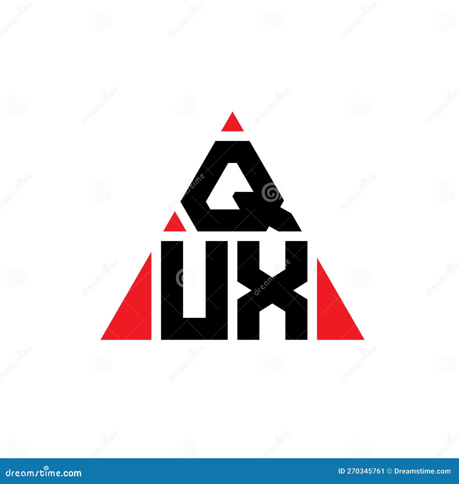 QUX Triangle Letter Logo Design with Triangle Shape. QUX Triangle Logo ...