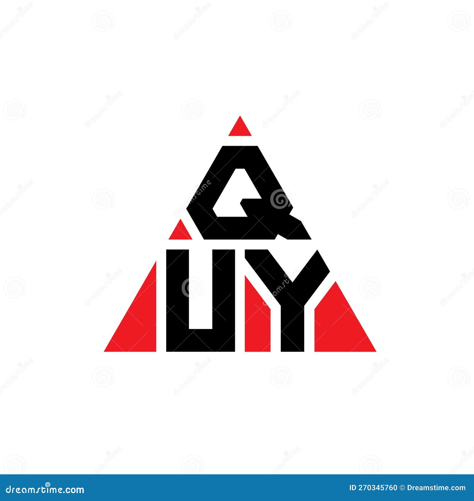 QUY Triangle Letter Logo Design with Triangle Shape. QUY Triangle Logo ...