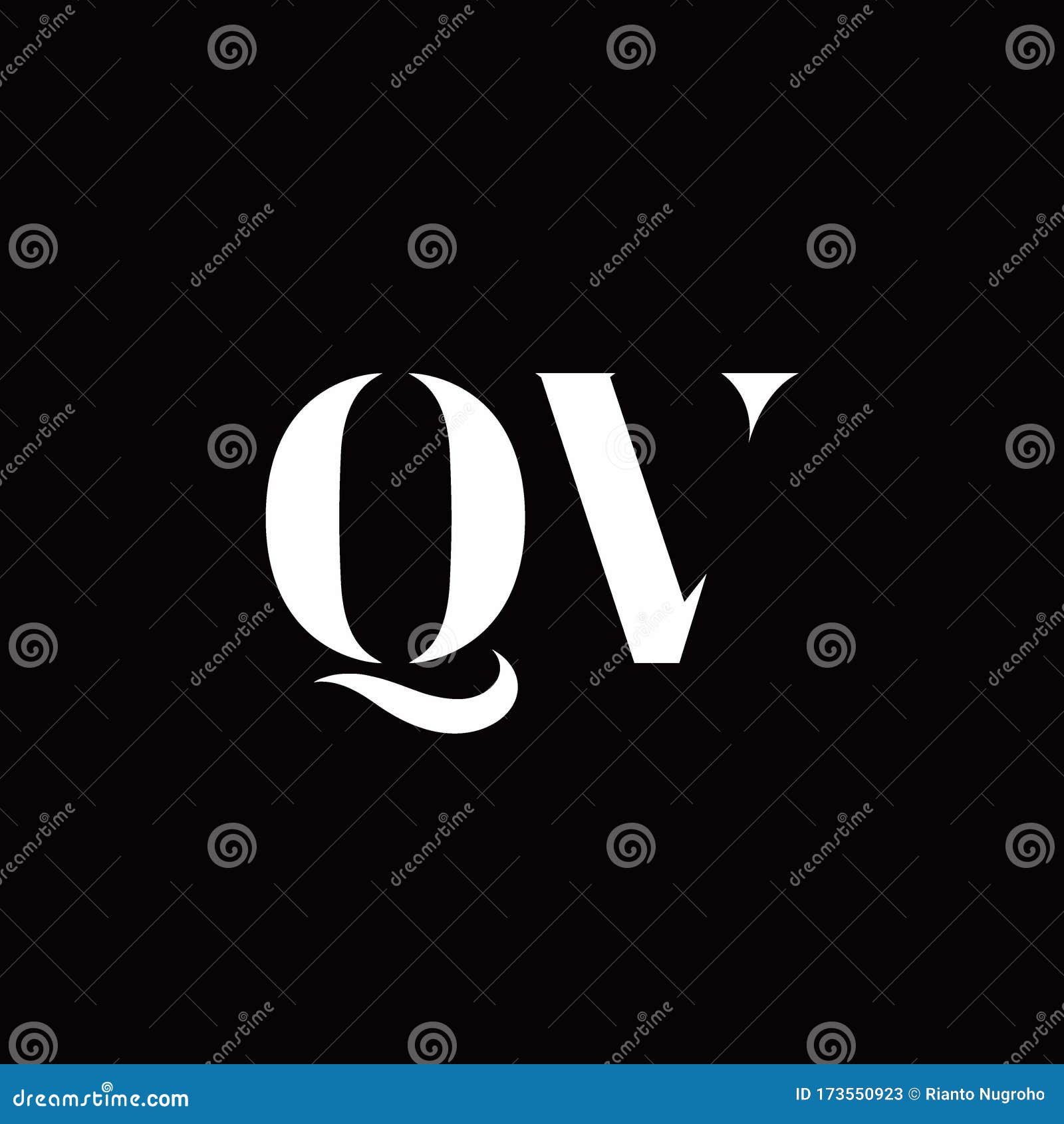 QV Logo Letter Initial Logo Designs Template Stock Vector ...