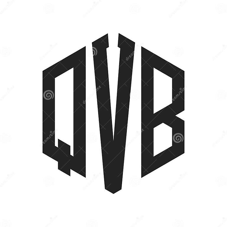 QVB Logo Design. Initial Letter QVB Monogram Logo Using Hexagon Shape ...